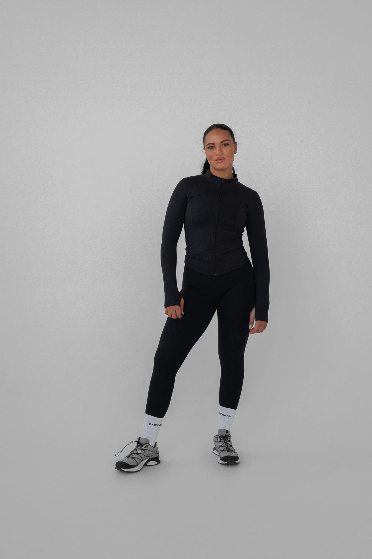 Hyper Zip Blouse - Black | Exercere